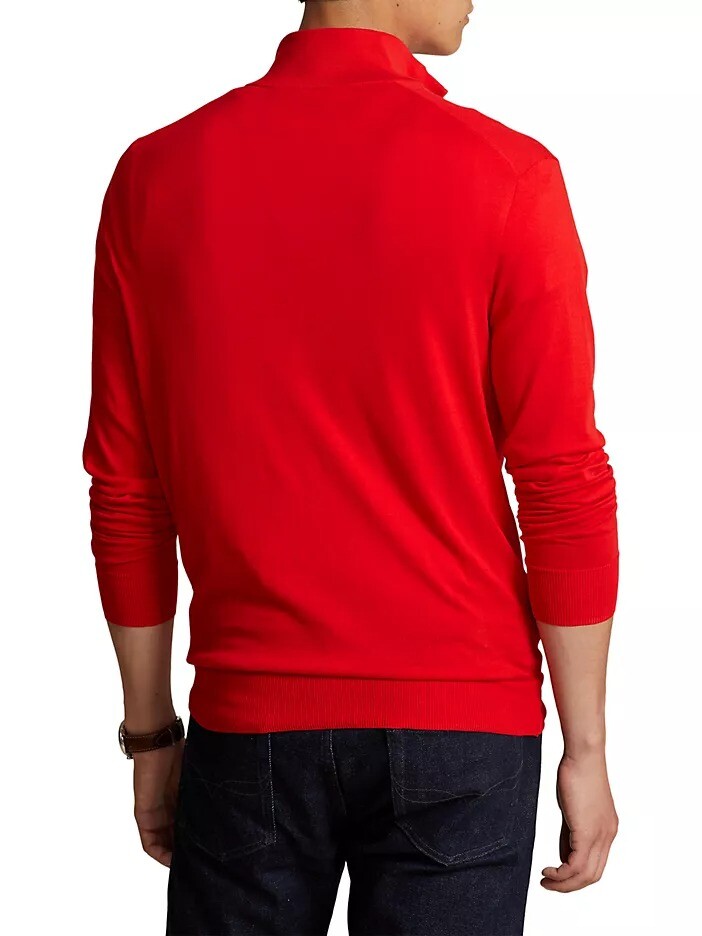 Polo Ralph Lauren Cotton Regular Fit Quarter Zip Mock Neck Sweater ...