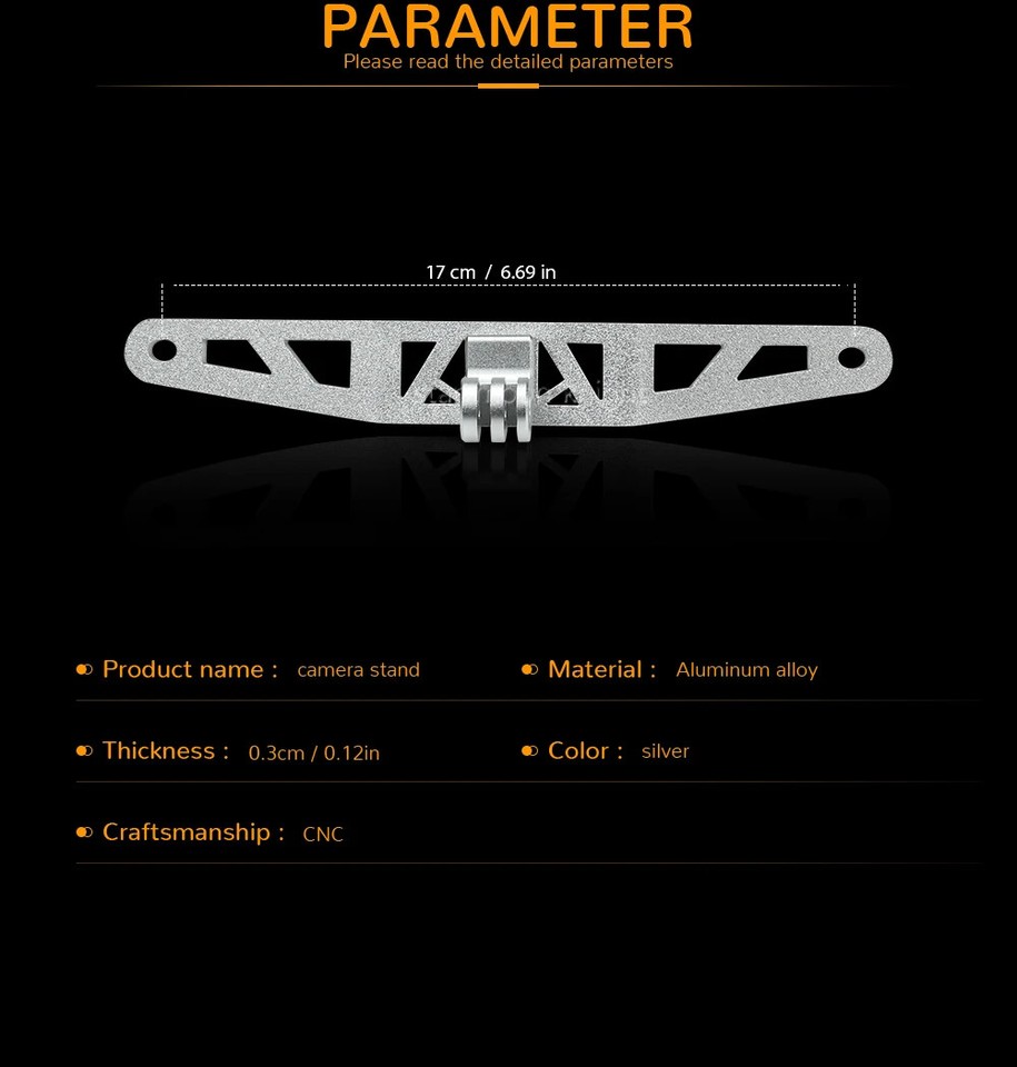 For BMW R1300GS Camera Bracket For GoPro Camera Windscreen Recorder ...