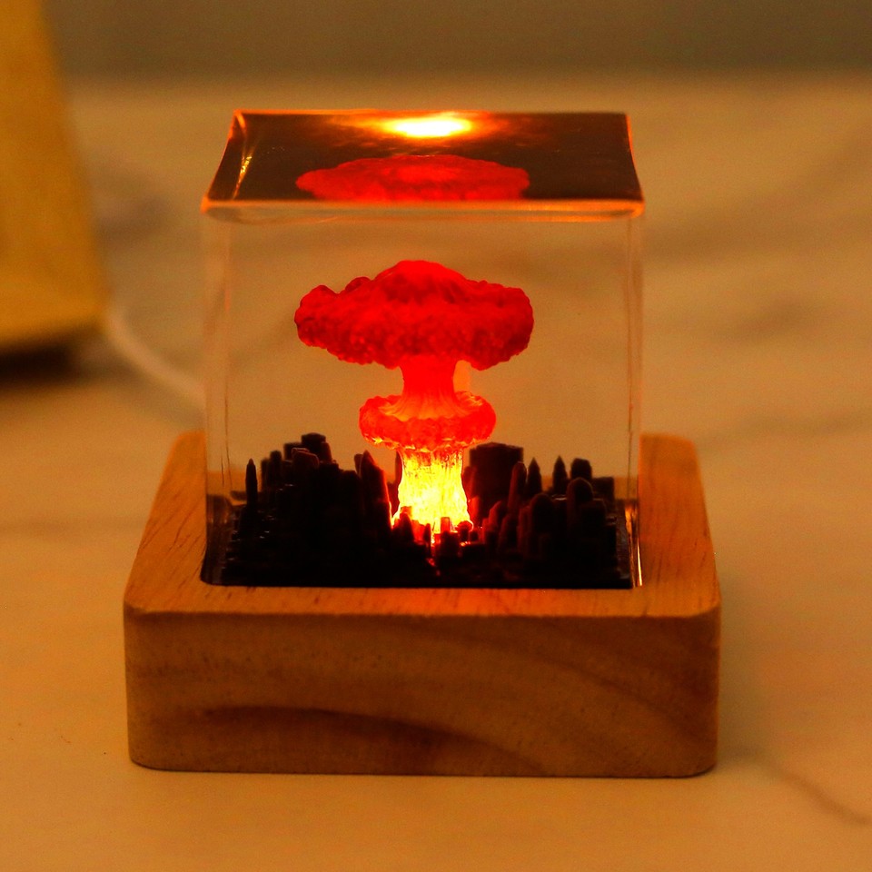 Nuclear Explosion Lamp USB Powered Mushroom Cloud Lamp with Base ...