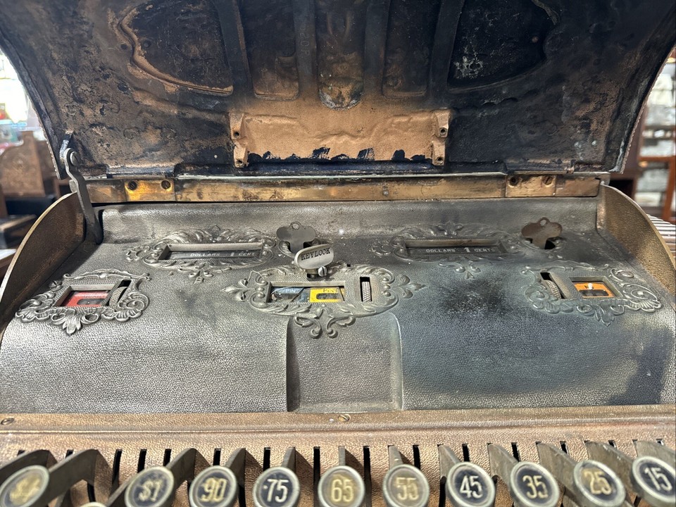 Antique 1908 National Cash Register Co. Two Drawer Double Counter No.35 ...