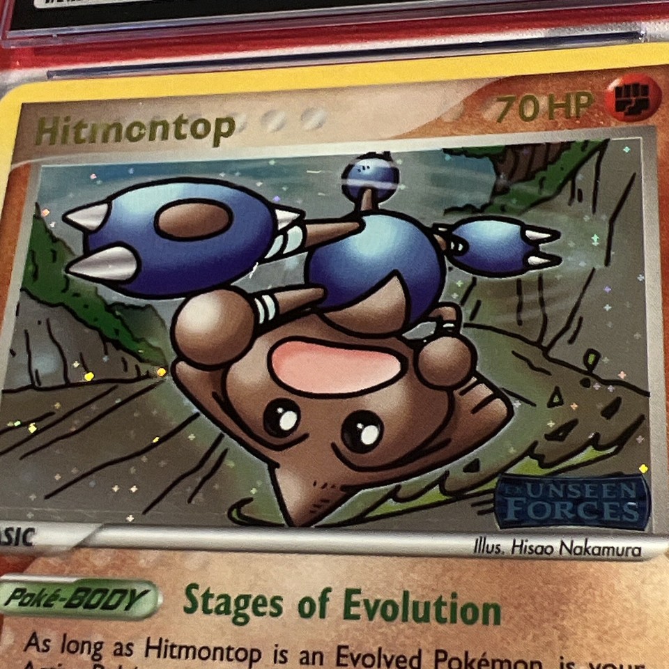 CGC 5.5 Hitmontop 26/115 2005 EX Unseen Forces Reverse Holo Pokemon ...