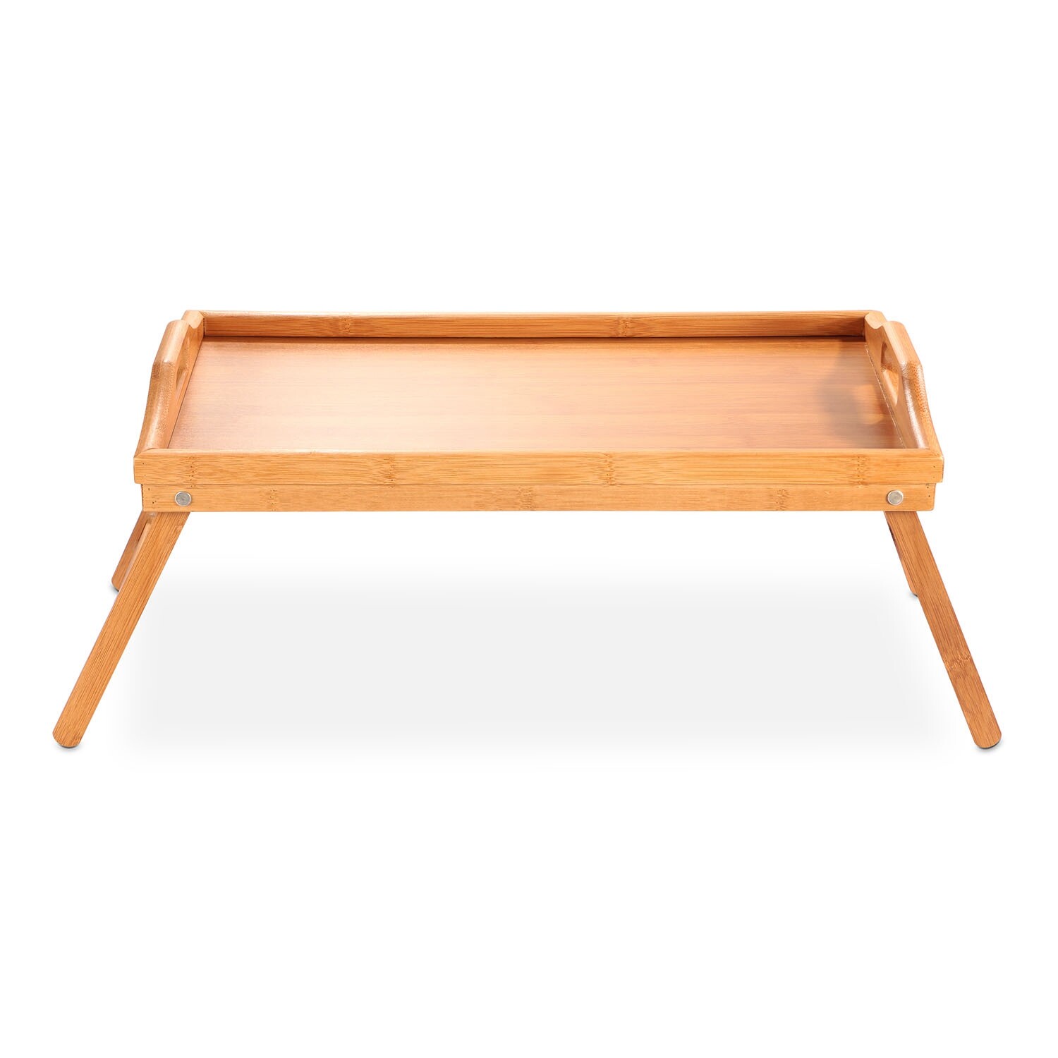 Bamboo Bed Tray Table Breakfast Serving Tray with Foldable Legs for ...