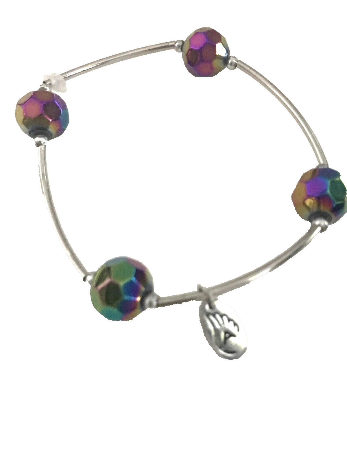 Alexa's Angels bracelet “FAMILY” stretch Holographic Beads K148 | eBay