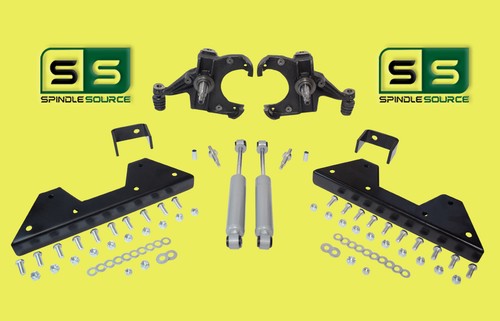 3"/5" Drop Kit 2 Shocks & C-Notch FOR 73-87 Chevy GMC C10 C15 C1500 1. ...