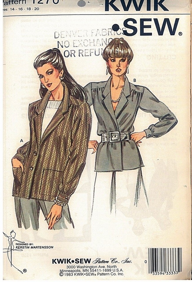 Vintage Kwik Sew Misses Ladies Sewing Pattern You Pick | eBay