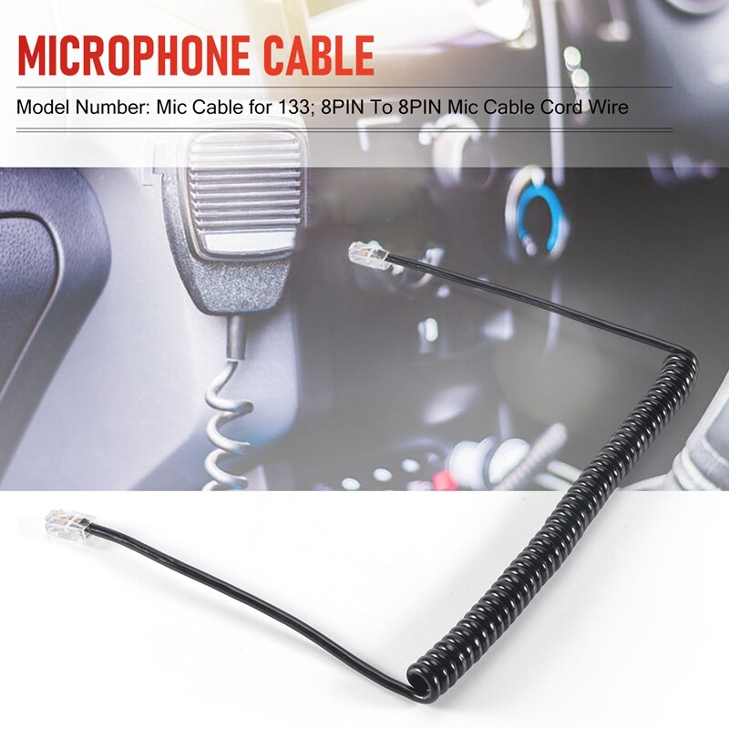 8pin Microphone Cable Cord for Icom Mobile Radio Speaker Mic HM-98 HM ...