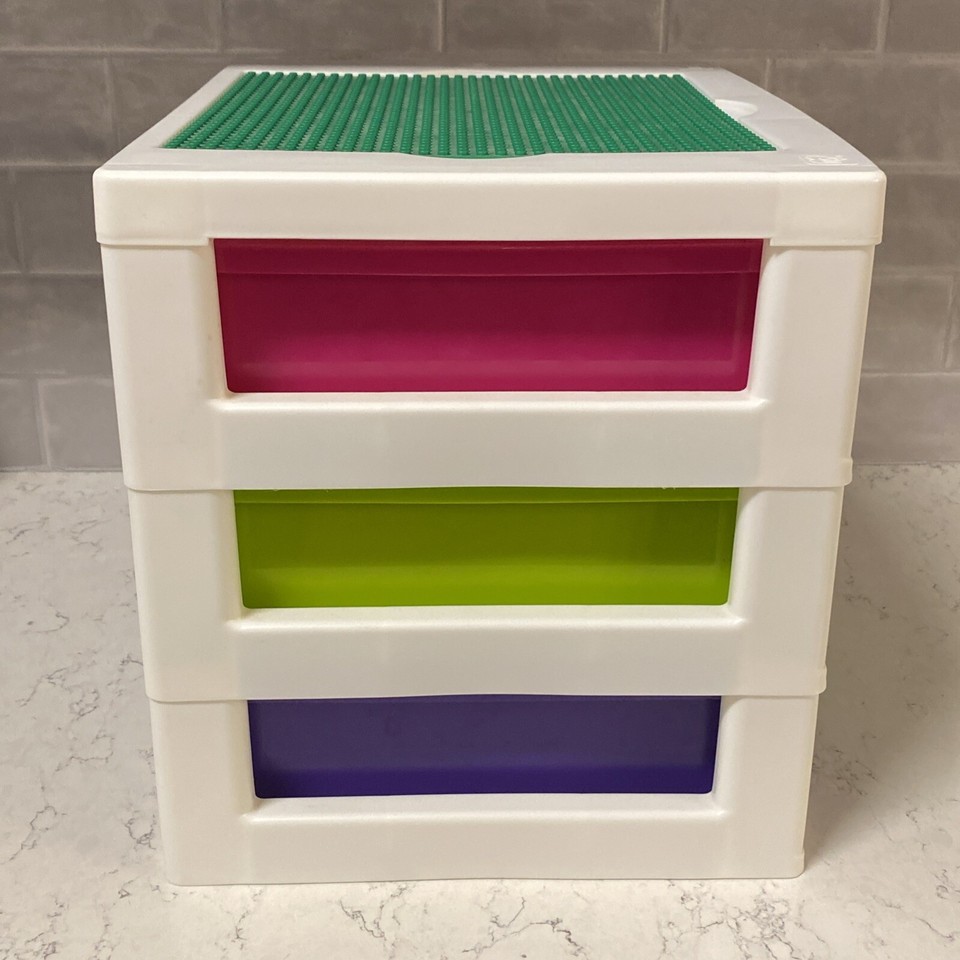 Lego Girls Iris Organizer Storage Container 3 Drawer Bin Friends Colors ...