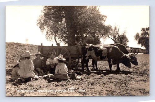 Ranchero Cowboys HUEJOTZINGO Puebla Mexico RPPC Vintage Photo Postcard ...