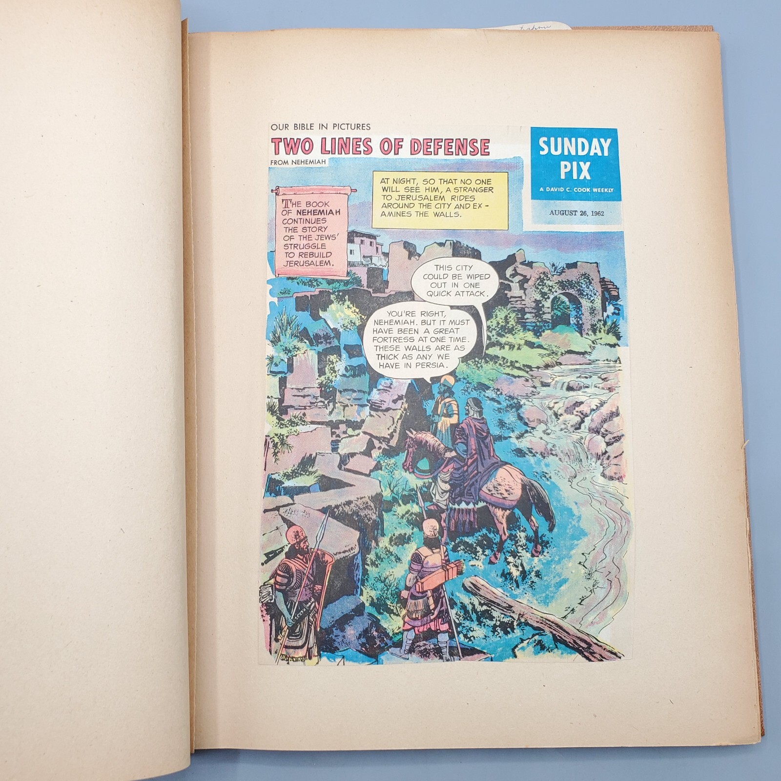 Sunday Pix 9 Mounted in Scrapbook Aug-Oct-62 Queen Esther Job Christian ...