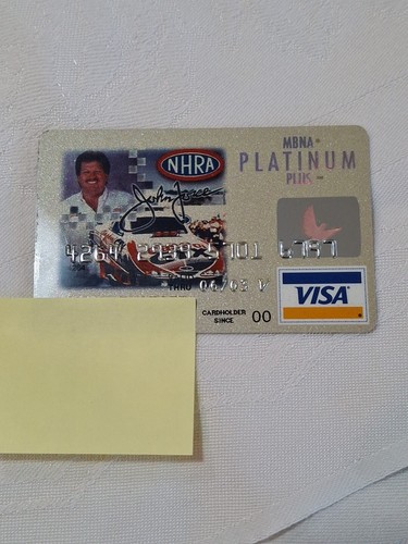JOHN FORCE NHRA DRAG RACING MBNA PLATINUM PLUS CREDIT CARD EXPIRED 2003 ...