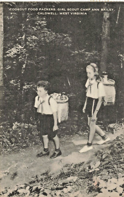 Caldwell WV~Ann Bailey Girl Scout Camp-Cookout Packers~1960s Photo ...