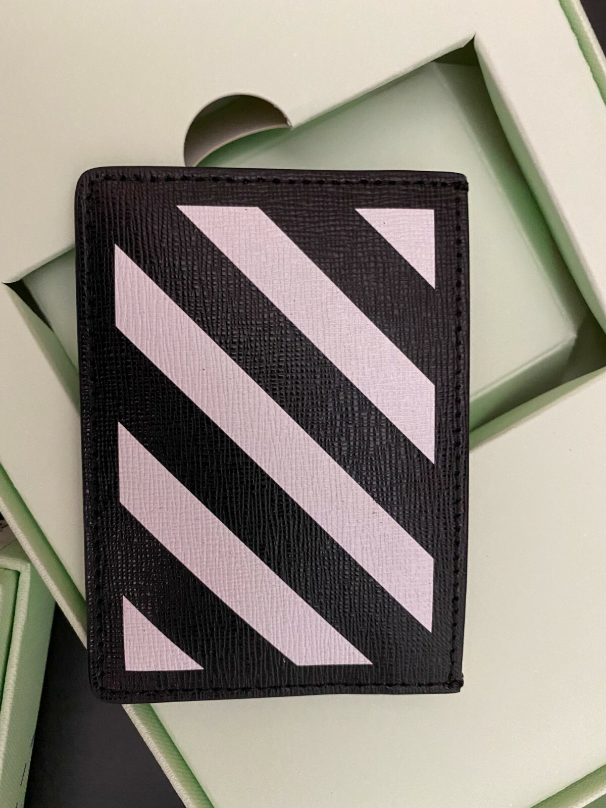 100% AUTHENTIC NEW OFF- WHITE Wallet Card Holder Neck Pouch Virgil ...