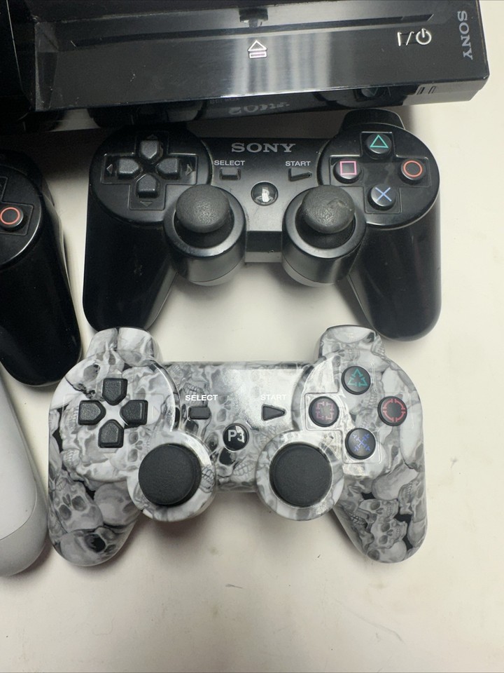 Sony PlayStation 3 CECHH01 40GB HDD Fat Console 4 Controllers Tested | eBay