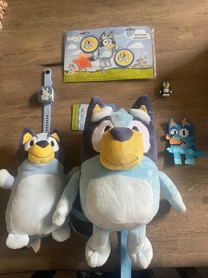 Bluey Lot - Back Pack Plush Watch Balloons Party Pack Toy Lot of (6 ...