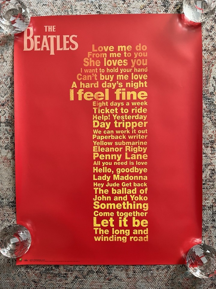 BEATLES-One 2-SIDED PROMO POSTER | Capitol 2000 | 18x24 | John Paul ...