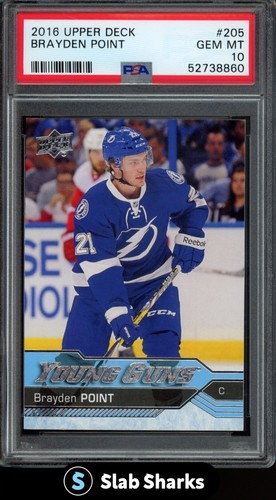 2016 UPPER DECK BRAYDEN POINT YOUNG GUNS ROOKIE #205 PSA 10 | eBay