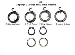 Door Handle Repairs / Replacements Kit: 2 Springs 2 Circlips and 2 Wave ...