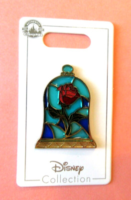 DISNEY 2016 BEAUTY AND THE BEAST STAINED GLASS ROSE PIN- LE NO SIZE ...