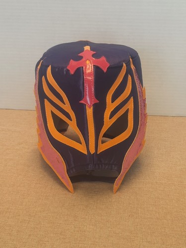 Rey Mysterio Luchador Mask Cushioned Laces Closure Back, Purple Orange ...