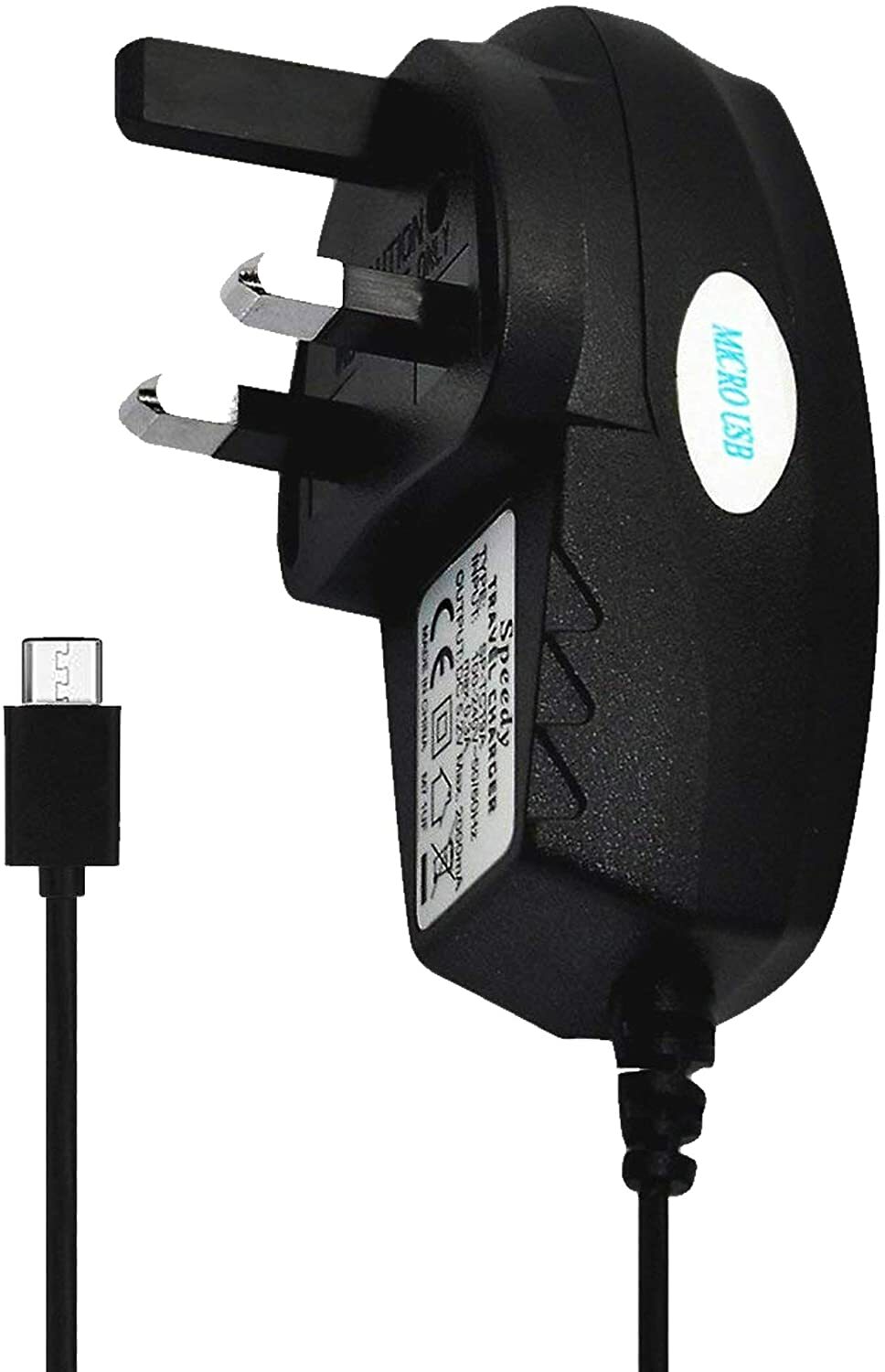3 PIN UK MAINS MICRO USB WALL PLUG CHARGER CABLE LEAD FOR ALCATEL ...