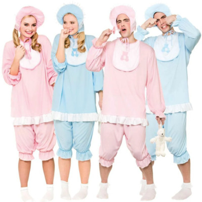 Cry Baby Costume Baby Romper Adults Stag Night Gender Party Fancy Dress ...