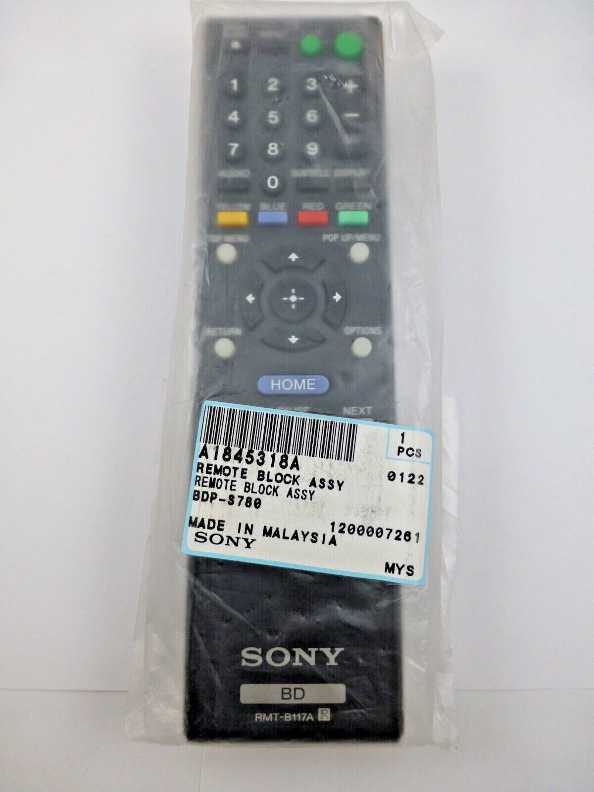 RMT-B117A NEW SONY OEM BLU-RAY DVD REMOTE CONTROL PN: A1845318A | eBay