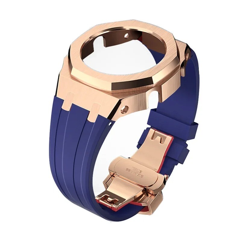 Stainless Steel Metal Watch Bezel Strap No Screw Mod Kit For Casioak ...