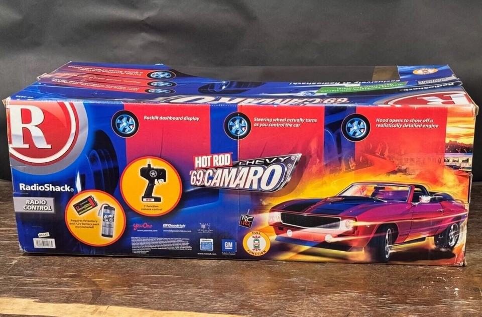 RADIO SHACK HOT ROD 1:6 69 CHEVY CAMARO REMOTE RADIO CONTROL RC CAR🔥🔥🔥🔥 ...
