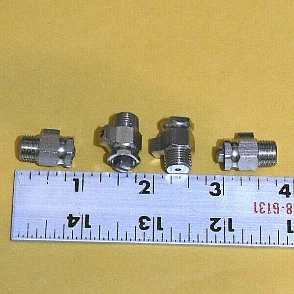 4 Radiator Nickel Plated Brass Air Vent Bleeder Coin Valves 1/8" MIP ...
