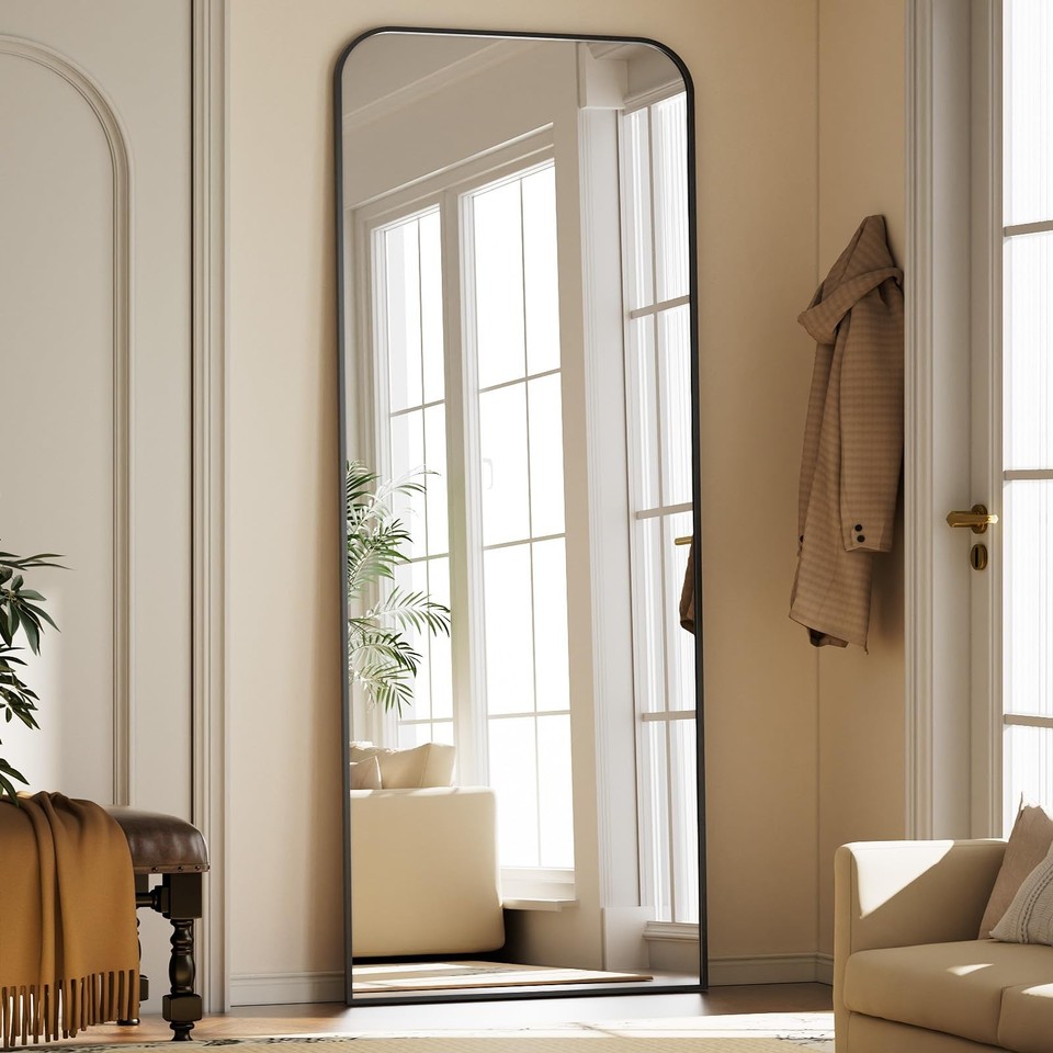 Full Length Mirror 56x21 Arched Floor Standing Large Mirrors Full Body ...