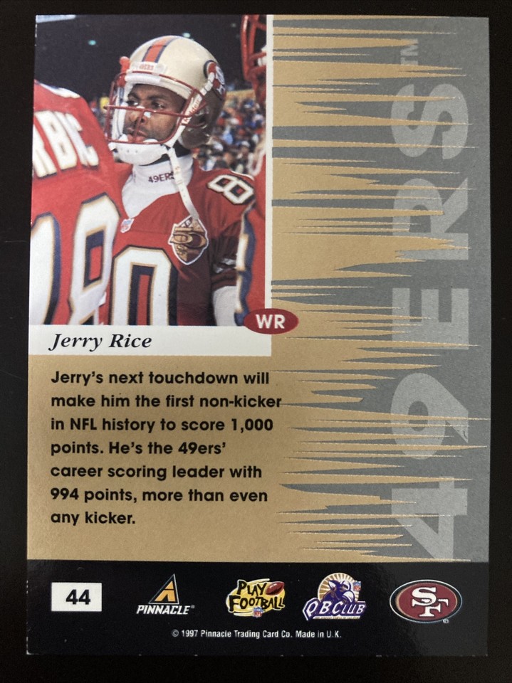 Jerry Rice 1997 Pinnacle Inscriptions ARTIST'S PROOF HOF Card #44 (4939 ...