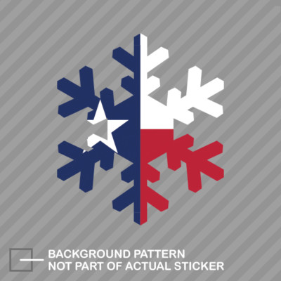 Texas Snowflake Sticker Decal Vinyl TX snow flake snowboard skiing skii ...