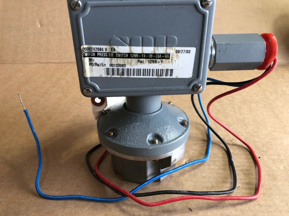 SOR, Pressure Switch, 12NN-Y4-U9-C6A-GG | eBay