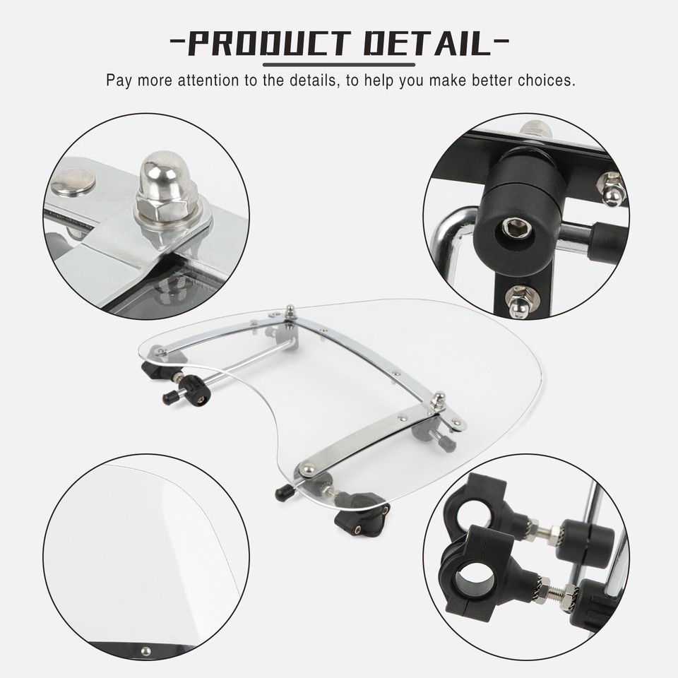 7/8" 1" Handlebar Windshield Screen For Harley Heritage Springer ...