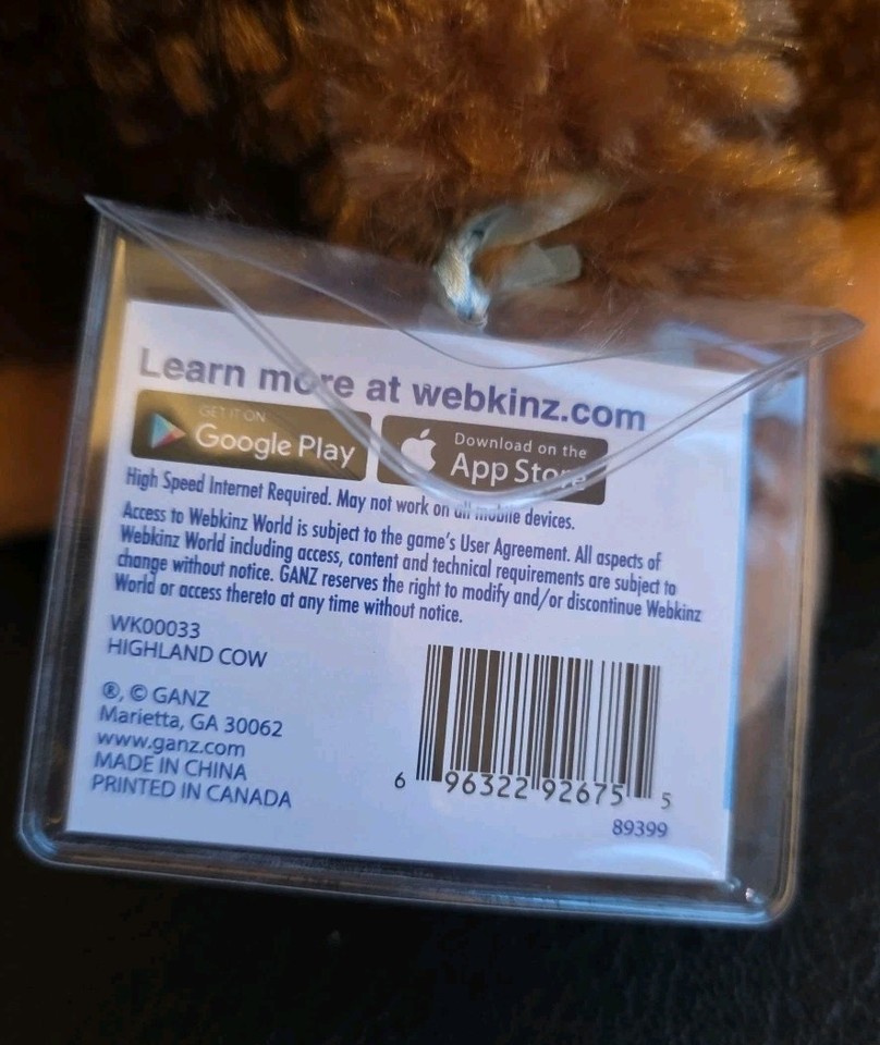 NEW Ganz 2026 Webkinz Next Highland Cow WK000033 Dual 2 Adoption Codes ...