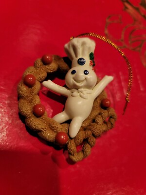 Pillsbury Doughboy Wreath Christmas Ornament 1997 NIB | eBay