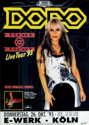DORO - WARLOCK - 1995 - In Concert - Machine II Machine Tour - Poster ...