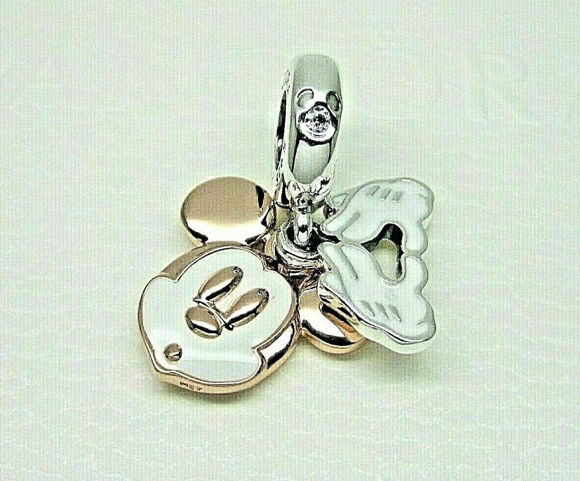 Authentic Pandora #780112C01 Disney Mickey Mouse Double Dangle Charm ...