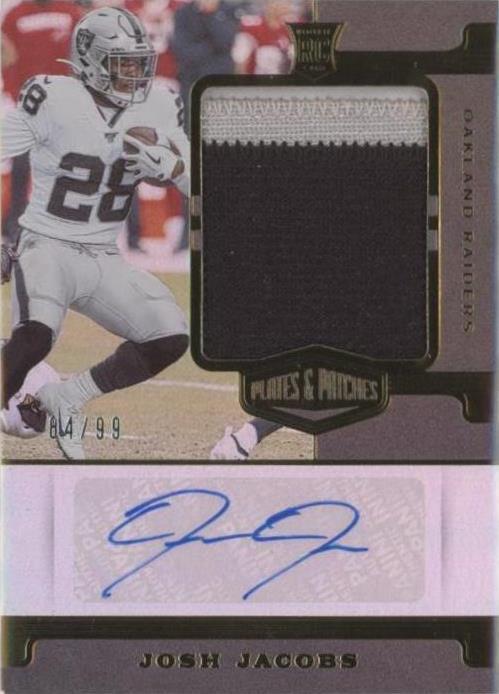 2019 Panini Plates & Patches - Rookie Patch Autographs Josh Jacobs #RPA ...
