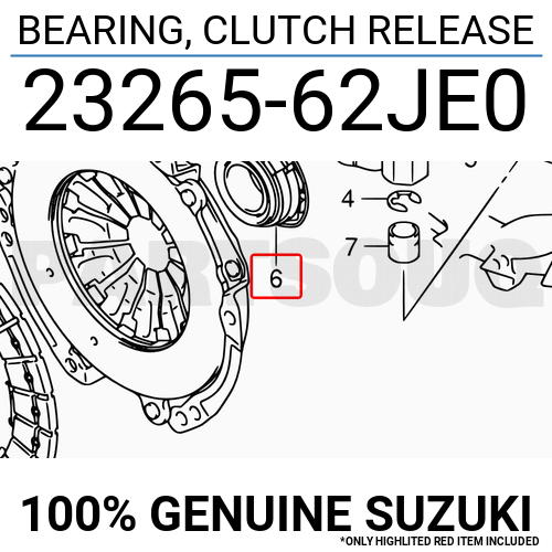 2326562JE0 Genuine Suzuki BEARING, CLUTCH RELEASE 23265-62JE0 | eBay