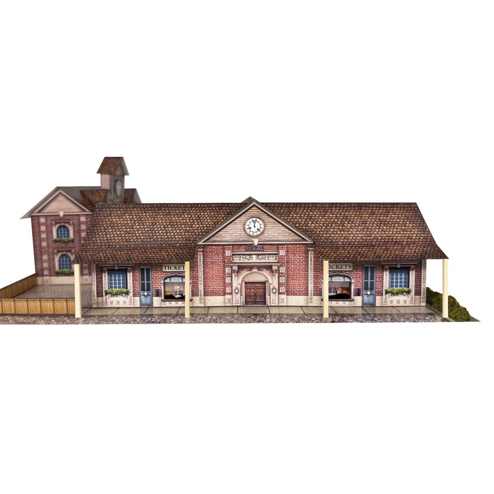 N Scale Building Kit Scale Train Station Model Kit, Fits Micro-trains ...