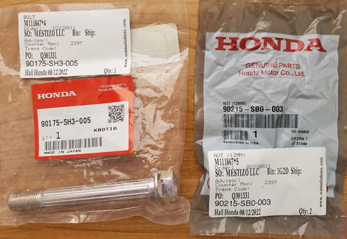 90175-SH3-005 90215-SB0-003 OEM HONDA FR LOWER WISHBONE TO CONTROL ARM ...