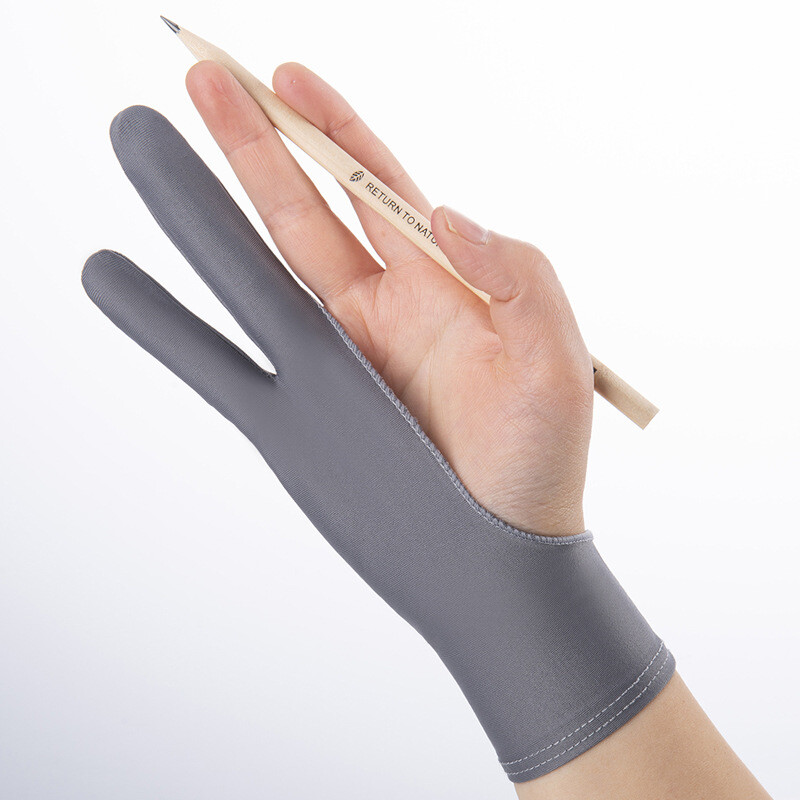 Two Finger Anti-fouling Glove For Artist Drawing & Pen Graphic Tablet P ...