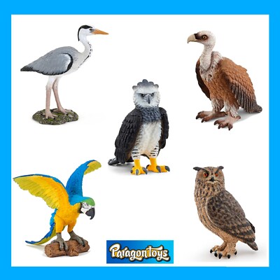 Papo / Schleich WILD BIRDS Toy Figures EAGLE OWL etc - choice of 32 ...