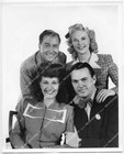 o12081 1944 orig photo Joan Davis, Bob Haymes, Judy Clark, John Hubbard ...