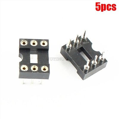 5Pcs Dip 6 Pin Round Sockets Adaptor Narrow Ic New cm | eBay