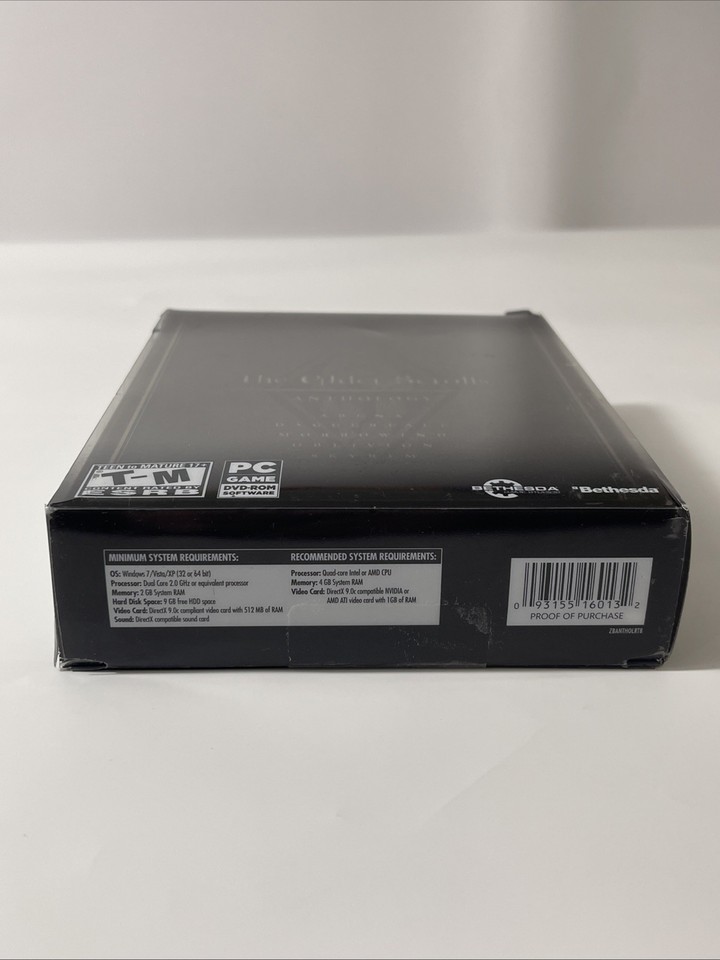 The Elder Scrolls Anthology PC DVD Windows w/ Manual All Maps ...