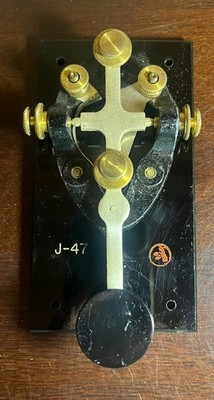 WWII US MILITARY MORSE CODE KEY J-47 STRAIGHT KEYER J-37 TELEGRAPH | eBay