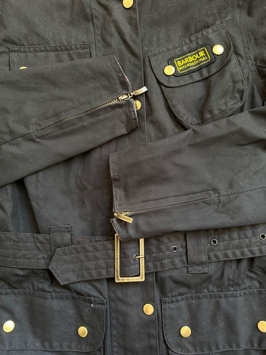 BARBOUR International Womens Waxed Belted Jacket | eBay BARBOUR International Womens Waxed Belted Jacket | eBay