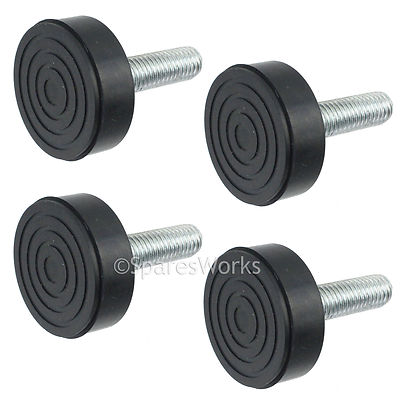 4 x Universal Washing Machine 10mm Thread Adjustable Screw Foot Leg ...